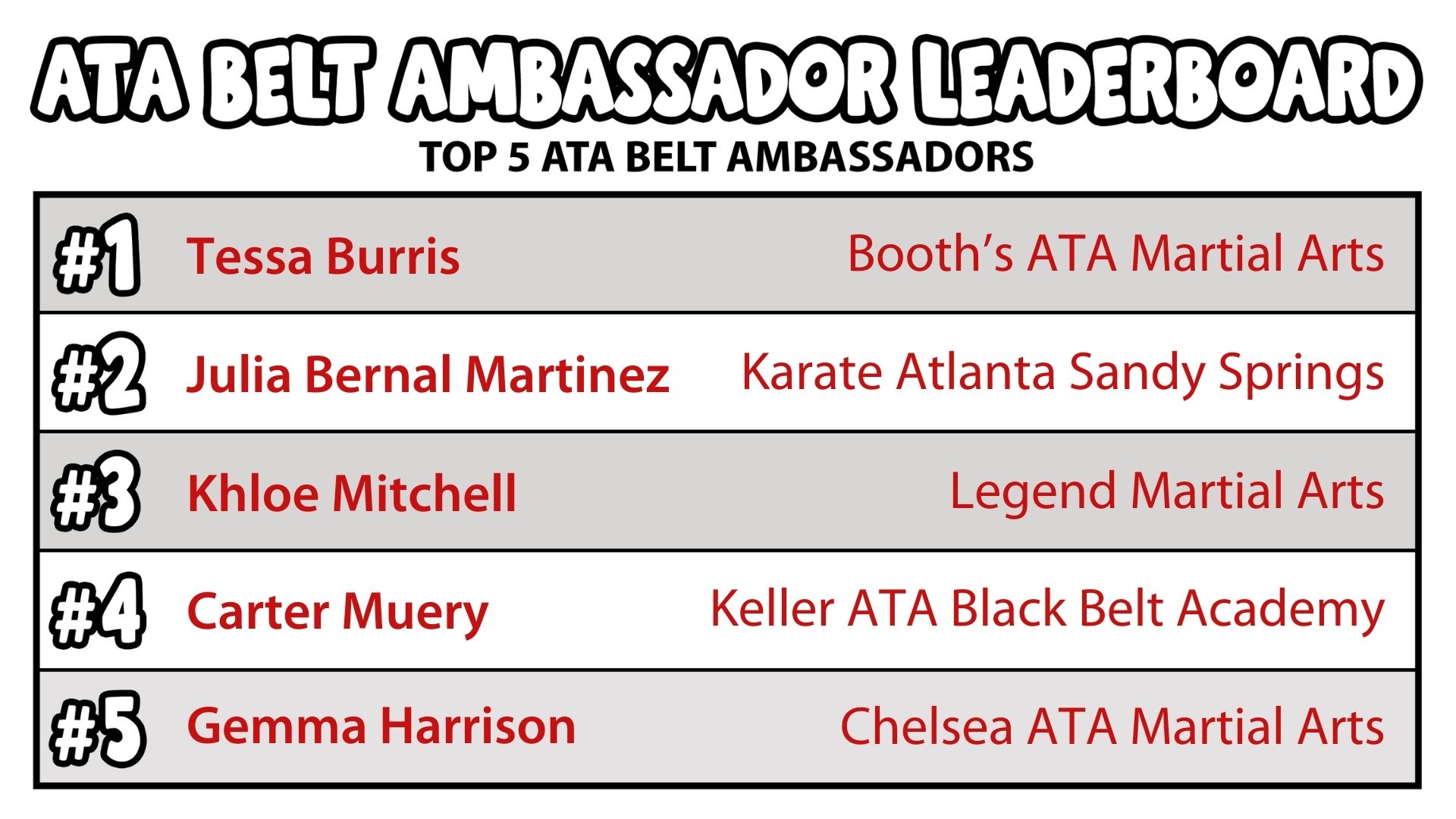 Become an ATA Belt Ambassador